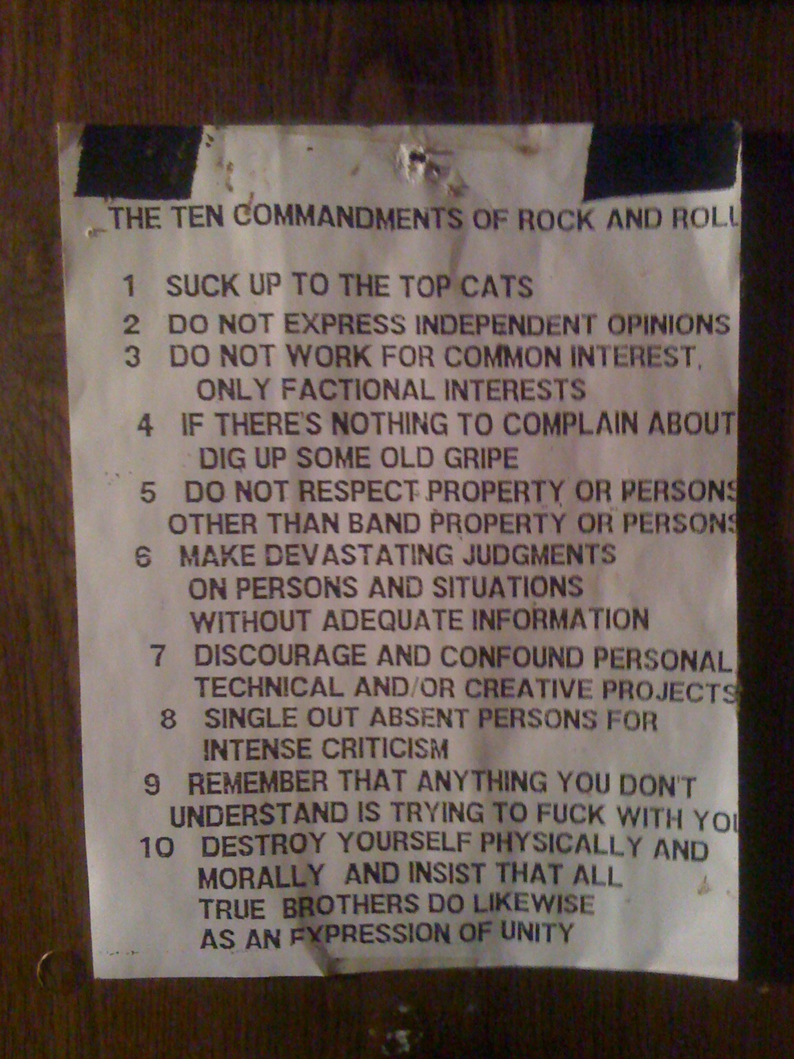 The 10 (Cynical) Commandments of Rock and Roll | Alan Cross