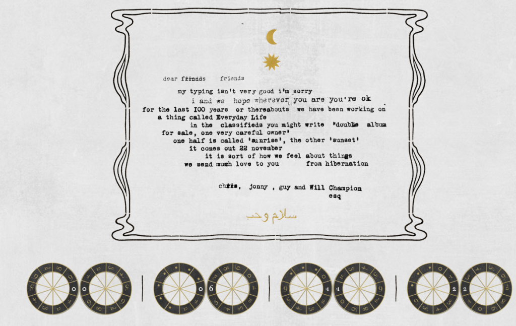 Coldplay has been quietly planting Easter eggs ahead of their new album ...