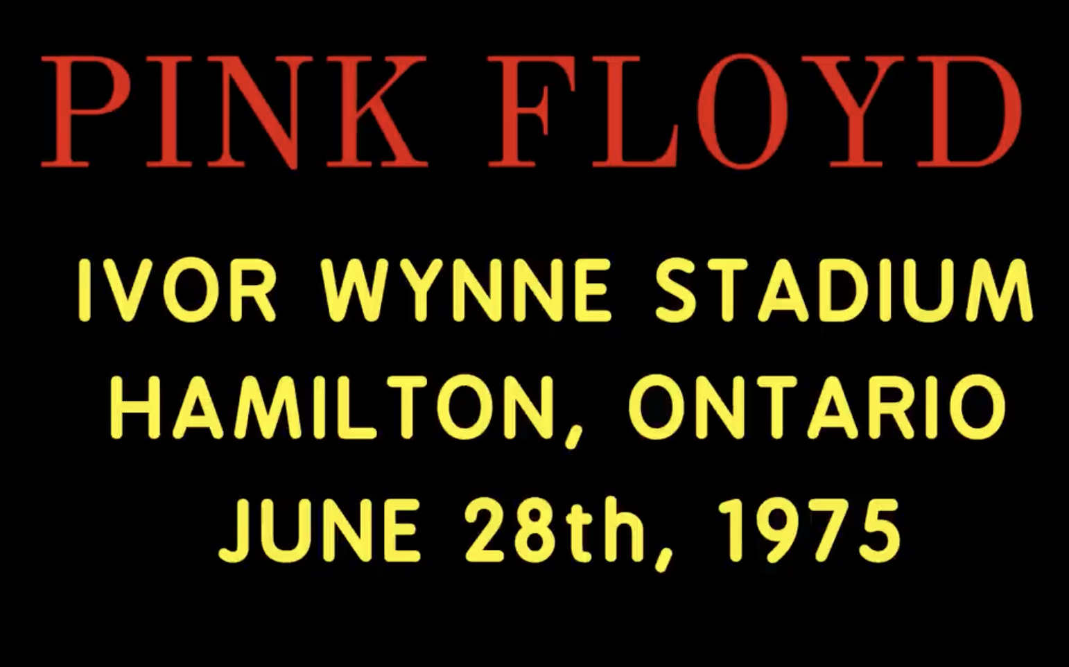 Pink Floyd's infamous 1975 Hamilton gig has been blown up from 8mm to ...