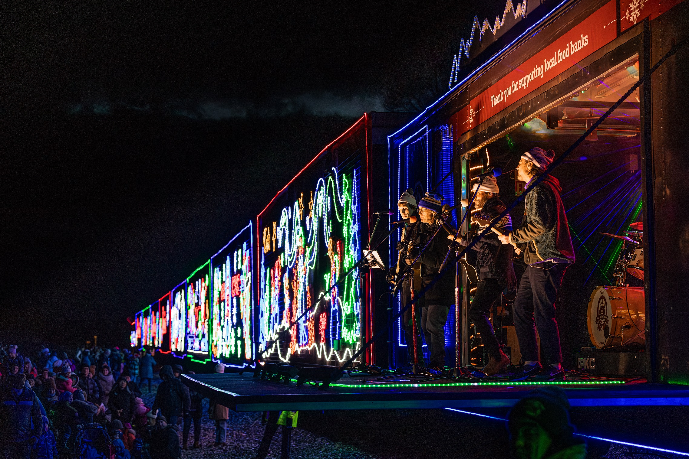 Photos and a review of Anyway Gang performing on the CP Holiday Train