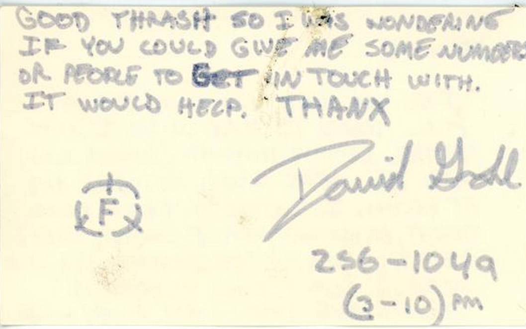 Adorable: 14 Year-Old Dave Grohl's Letter to his Punk Rock Hero | Alan ...