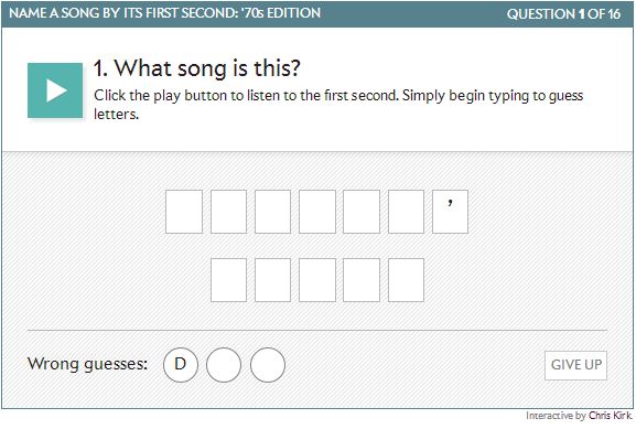 Friday Timesuck: "I Can Name That Song in One Second or Less" | Alan Cross