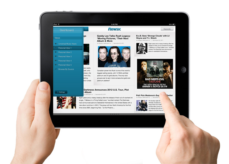 Introducing Newsic: Customizable Music News for Your iPad | Alan Cross